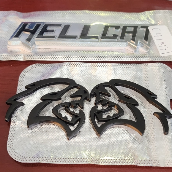 Other | Hellcat Badge Emblem Set Of 3 Choose Red Or Or No Red Eye | Poshmark